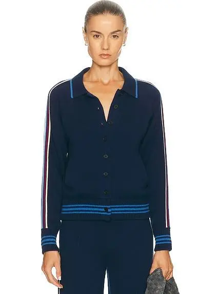 Guest In Residence Varsity Knit Jacket - Navy