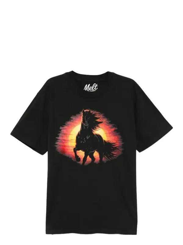 MELT Horse-print T-shirt - Black