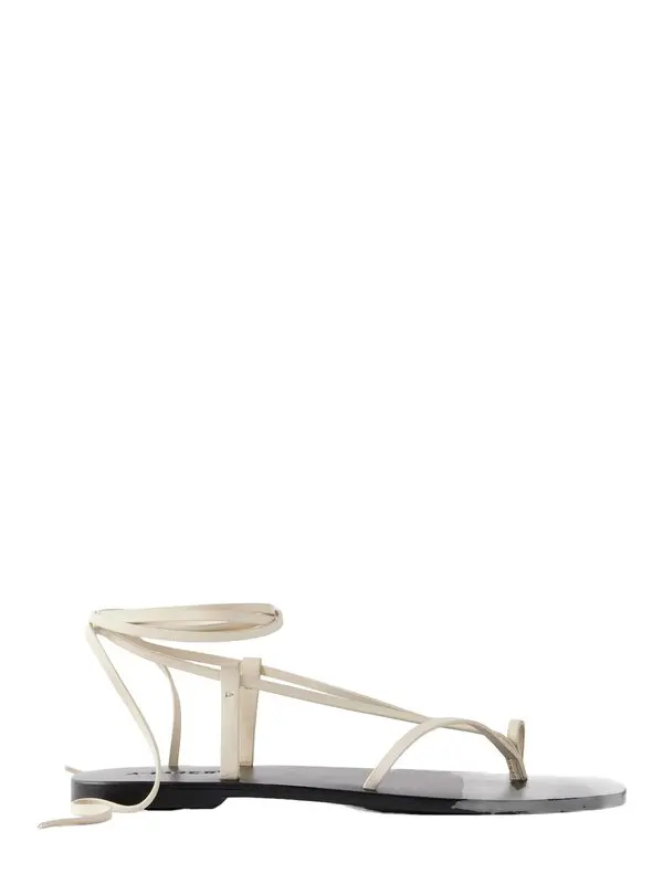 A.emery Nolan Leather Gladiator Sandals - Neutrals