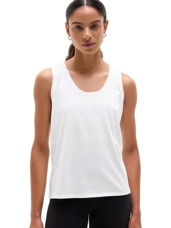 Athleta Cotton Tank - Bright White