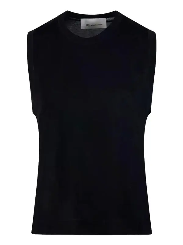 AMI Paris De Coeur Tank Top - Black