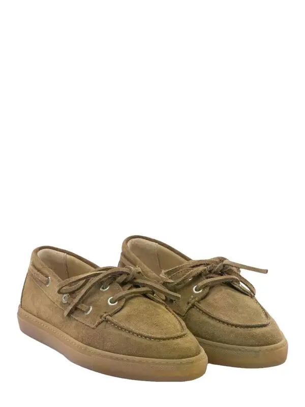 SUMMERY COPENHAGEN Lace-up Suede Loafers - Brown