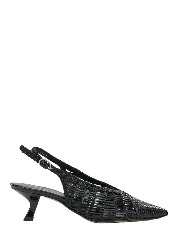 TONI PONS Woven Leather Slingback Pumps - Black