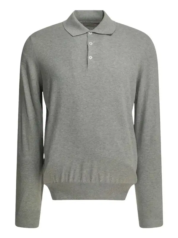 Brunello Cucinelli Cotton Polo Shirt - Grey