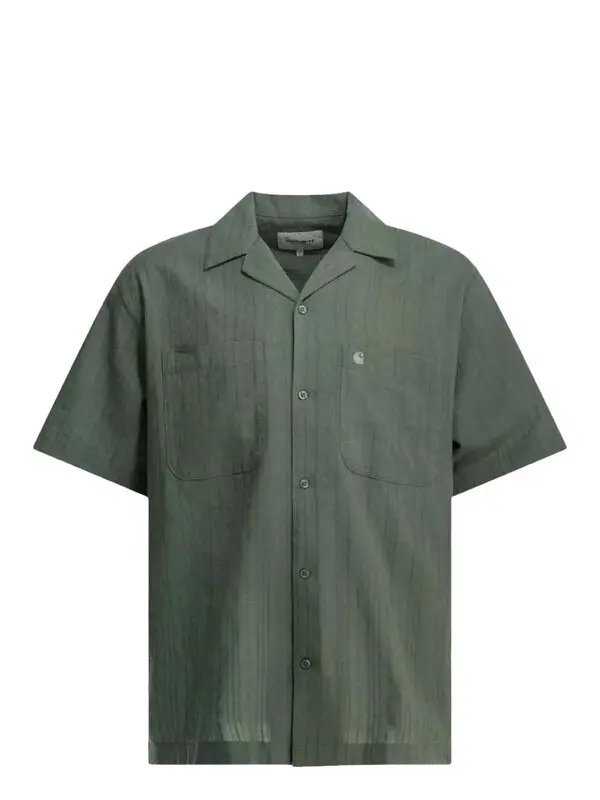 Carhartt Work In Progress Embroidered-logo Short-sleeve Shirt - Green