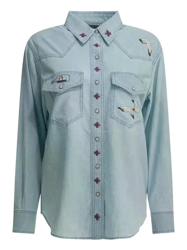 Filson Embroidered Denim Shirt - Blue