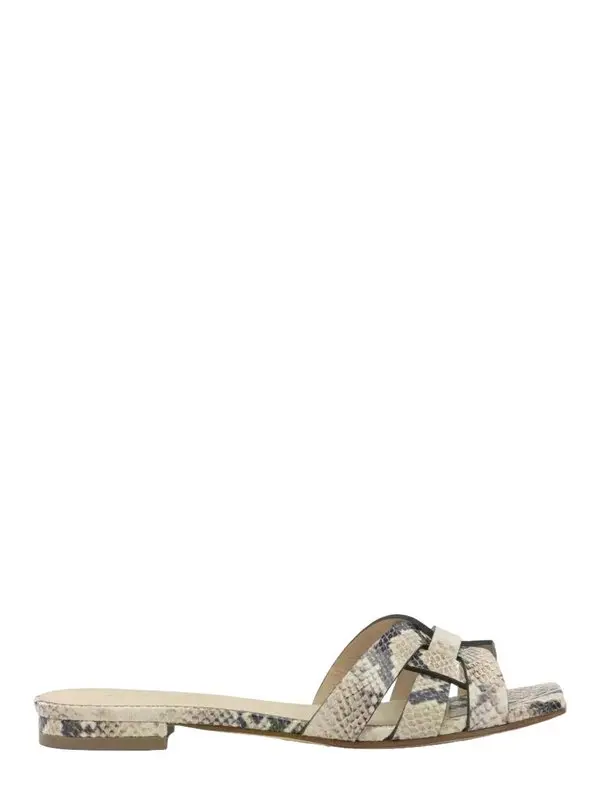 SERGIO LEVANTESI Norma6 Snake-effect Caged Sandals - Neutrals