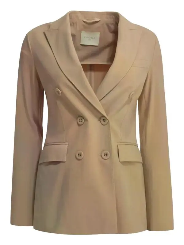 CIRCOLO 1901 Double-breasted Peak-lapel Coat - Neutrals