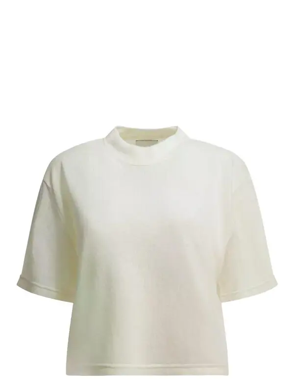 SA SU PHI Cashmere Cropped T-shirt - Neutrals