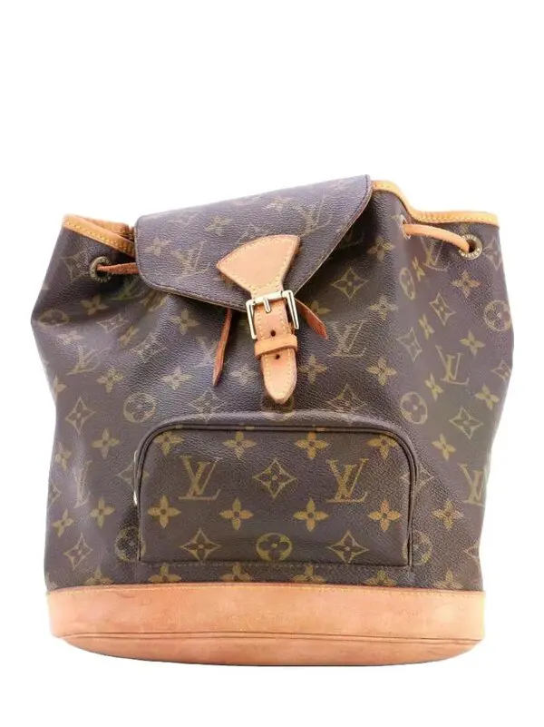 LOUIS VUITTON Vintage Montsouris Monogram Canvas Mm Backpack - Brown