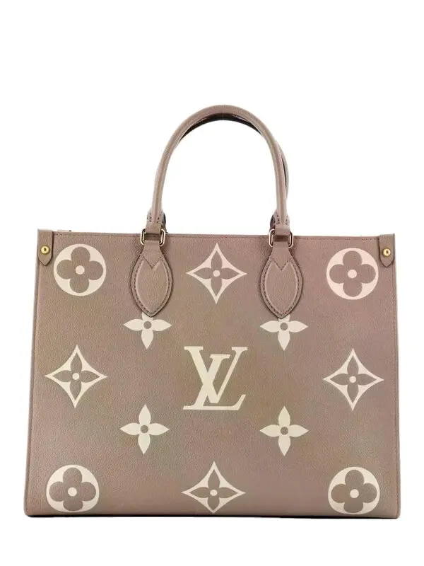 LOUIS VUITTON Onthego Tote Bicolor Monogram Empreinte Giant Mm Shoulder Bag - Neutrals