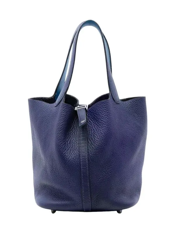 Hermès Clemence Picotin Lock 22 Handbag - Blue