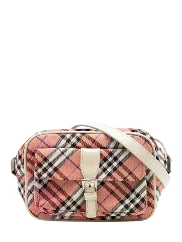 Burberry 2000-2017 Nova Check Canvas Crossbody Bag - Red