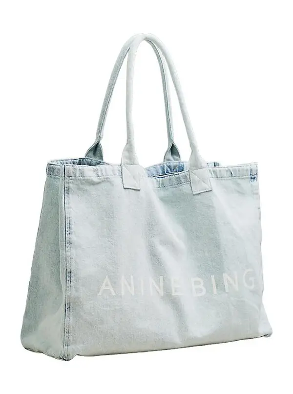 ANINE BING Leo Denim Tote Bag - Washed Blue