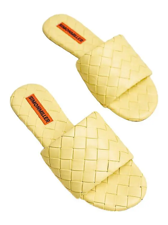 SIMONMILLER Salerno Woven Slides - Butter