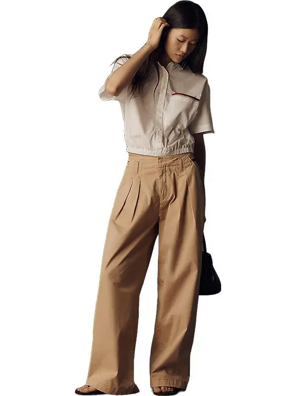 Maeve Dockside Wide Leg Pants - Candied Ginger