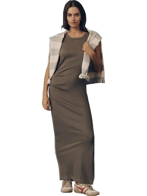Michael Stars Calliope Sleeveless Midi Dress - Dark Green