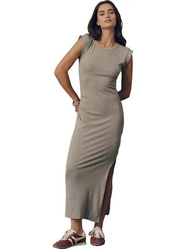 Michael Stars Calliope Sleeveless Midi Dress - Heather Grey