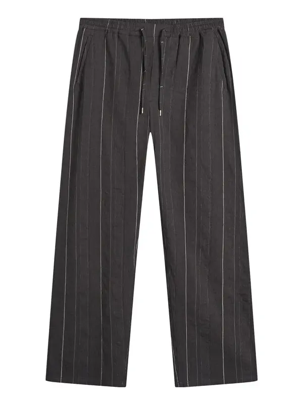 A KIND OF GUISE Samurai Trousers - Black Chalk Stripe