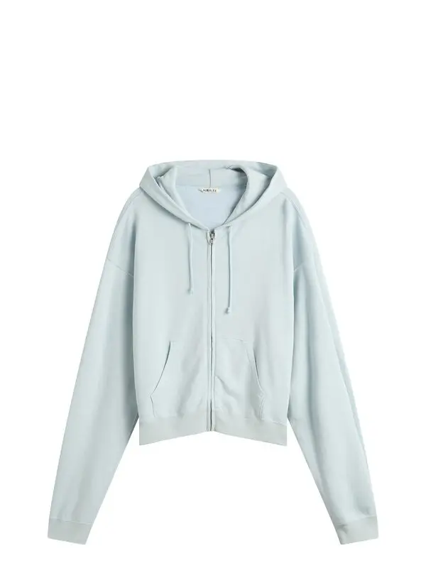 Auralee High Twist Zip Hoodie - Pale Blue