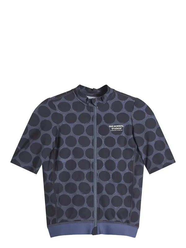 PAS NORMAL STUDIOS Essential Cycling Jersey - Dot Dark Navy