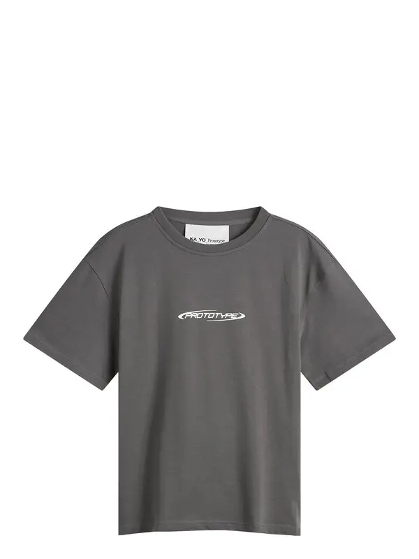 KA_YO_PROTOTYPE Boxy Logo T-shirt - Off Black