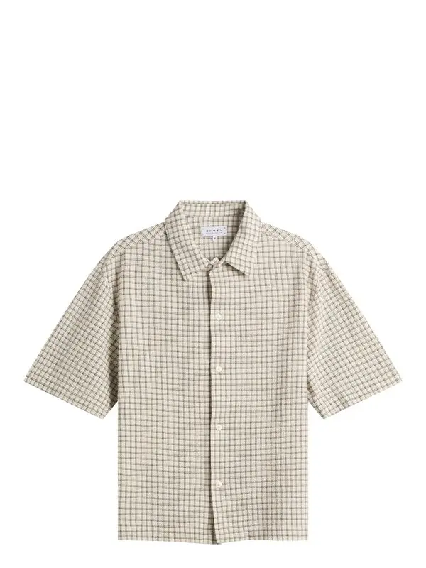 Edwin Zed Shirt Ss - White/brown