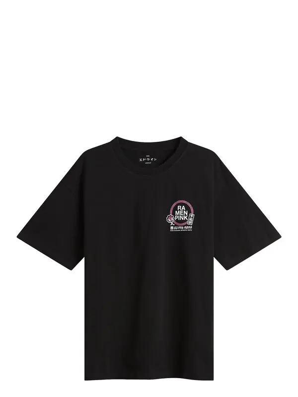 Edwin Ramen Pink Ts - Black