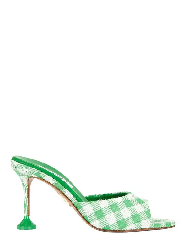 AQUAZZURA Bisous 85 Mule Sandal - Palm Green