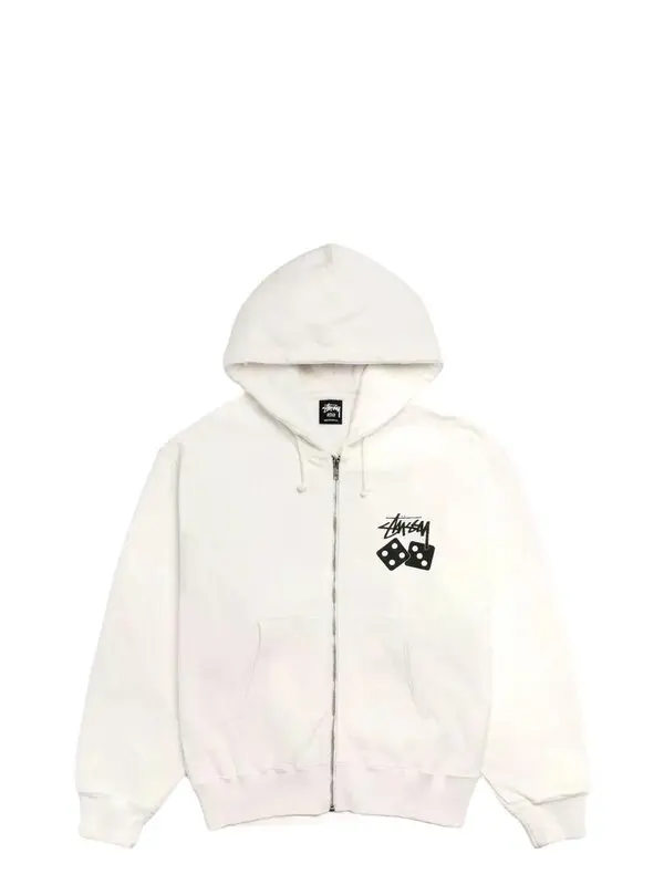 StÜssy Dice Print Zip Hoodie - Neutrals