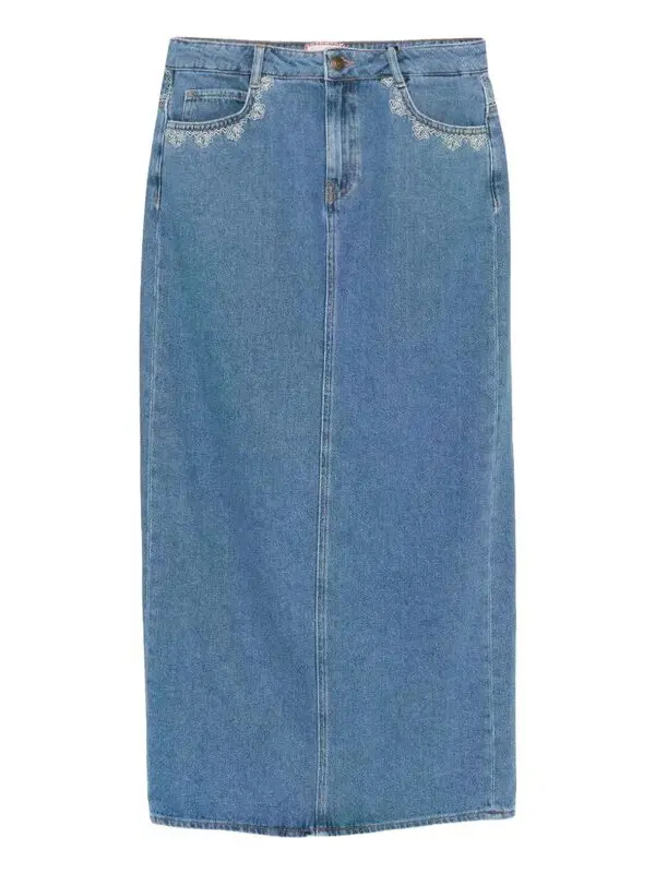 PENNYBLACK Embroidered Maxi Skirt - Blue