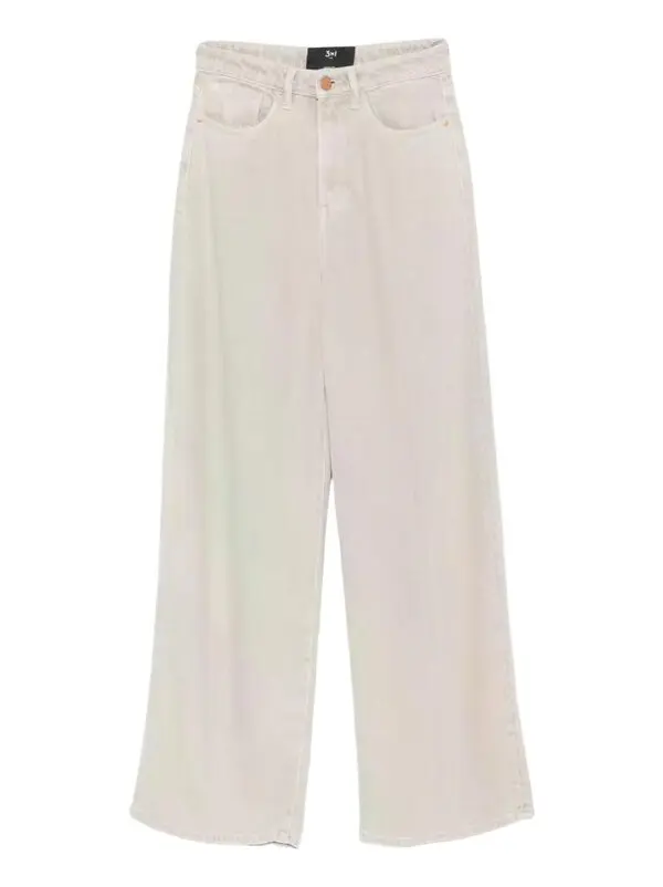 3x1 Button-fastening Wide-leg Jeans - Neutrals