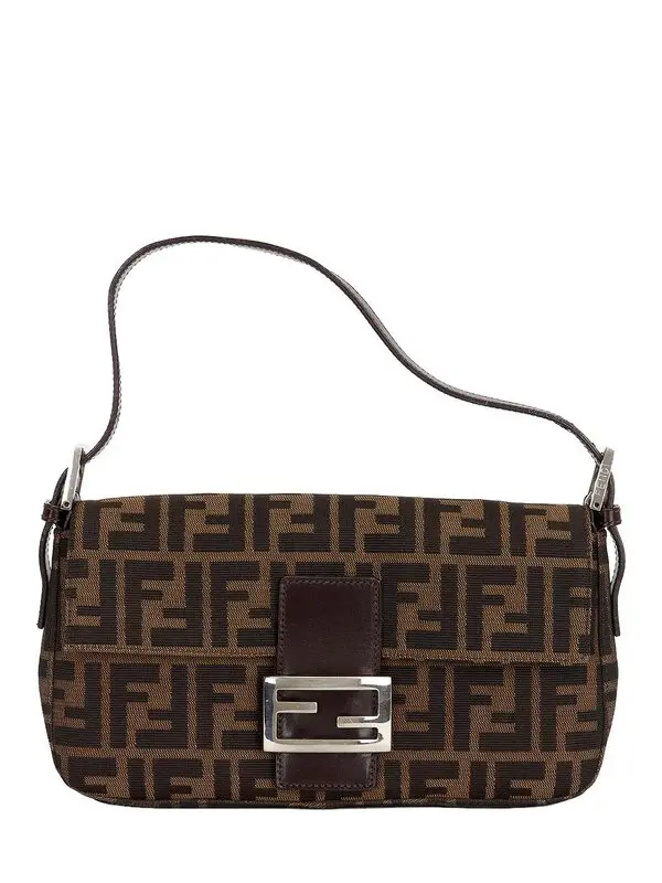 Fendi Zucca Baguette Shoulder Bag - Tobacco Brown