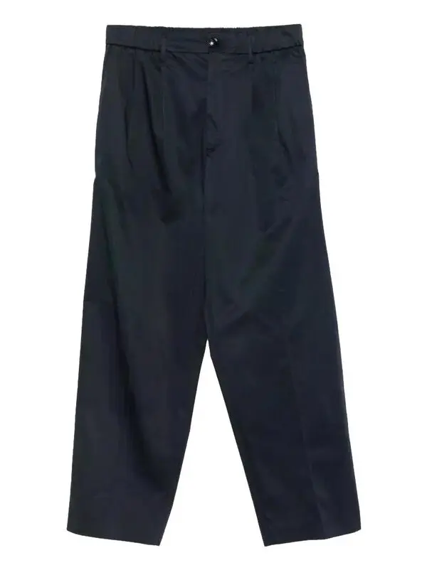 LES HOMMES Pleated Trousers With Elasticated Waist - Blue