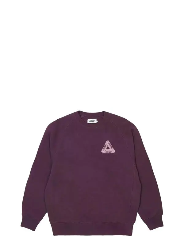 PALACE Tri-ferg Slub Crew-neck Sweatshirt - Purple