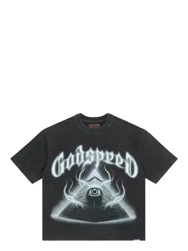 GODSPEED Graphic-print Cotton T-shirt - Black
