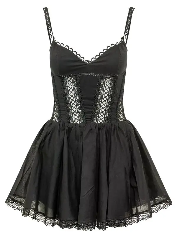 Charo Ruiz Ibiza Gardenia Mini Dress - Black