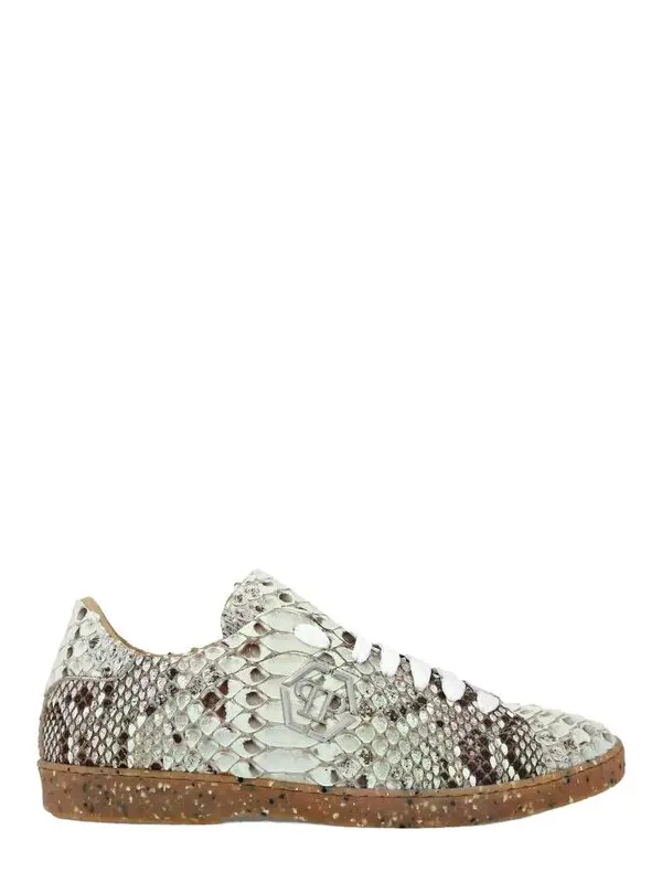 Philipp Plein Python Leather Sneakers - White