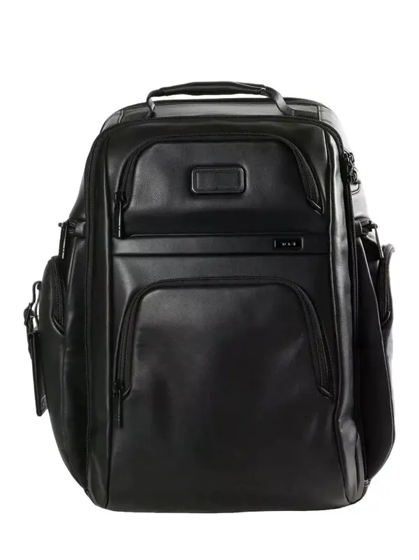 Tumi Leather Laptop Backpack - Black