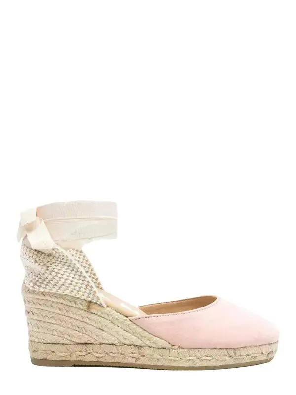 Manebí Suede Wedge Espadrilles - Pink