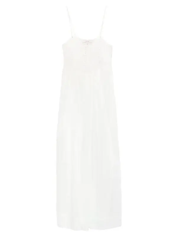 JUCCA Pointelle-knit Maxi Dress - White