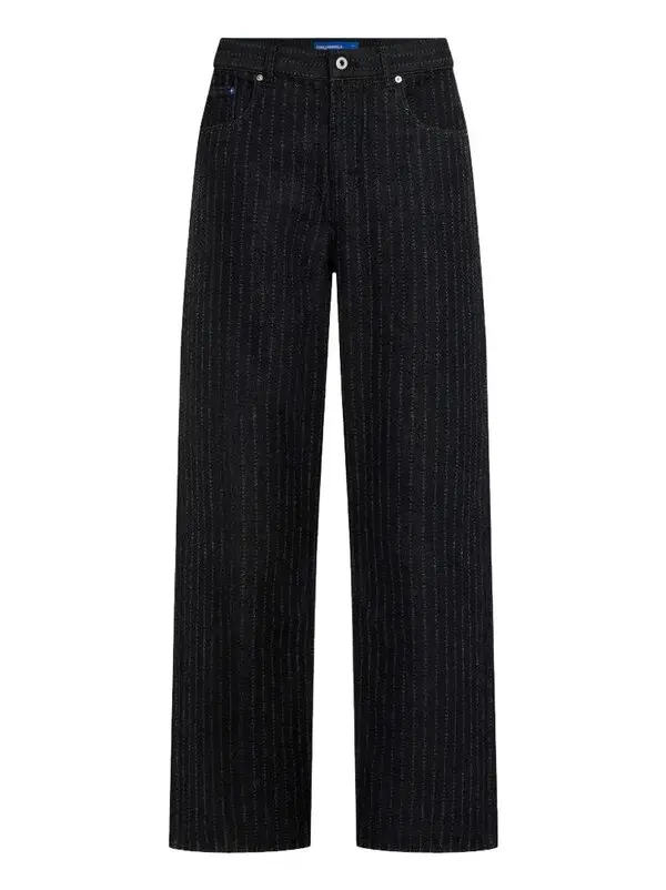 Karl Lagerfeld Pinstripe Jeans - Black