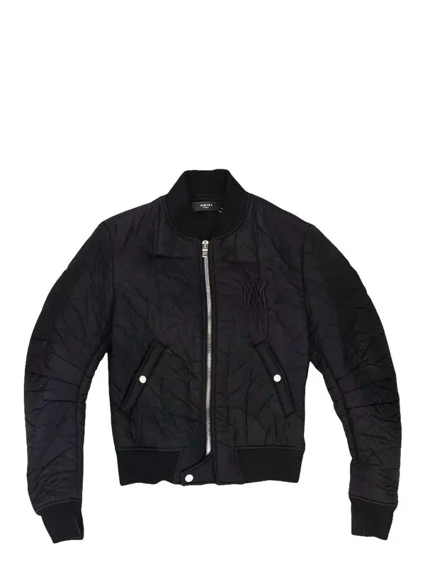 Amiri Crinkle Bomber Jacket - Black