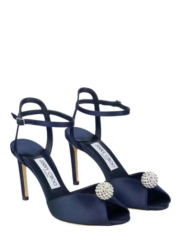 JIMMY CHOO Sacora 85 Pumps With Crystal Embellishment - Blue