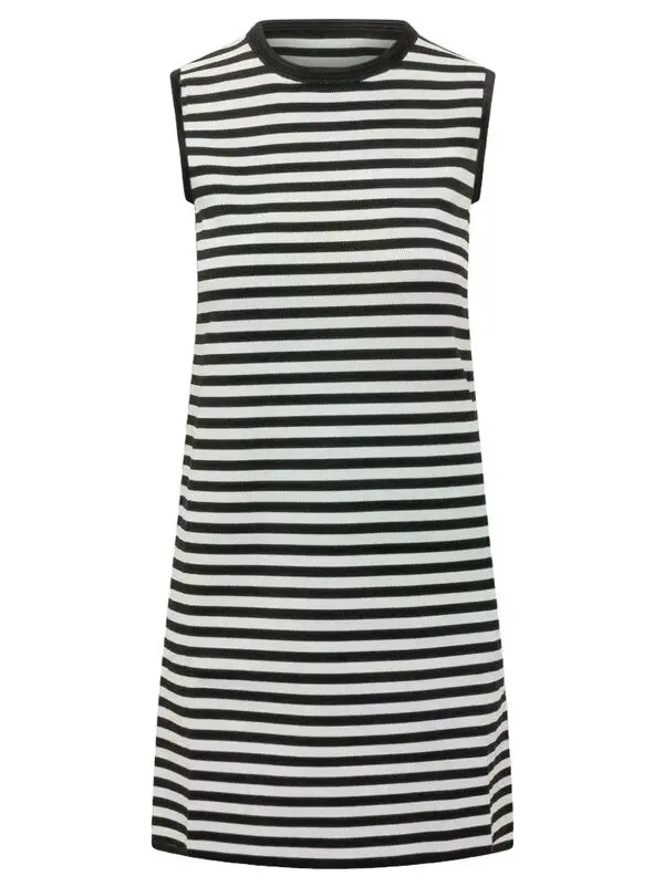 Max Mara Mxprane Striped Mini Dress - Black