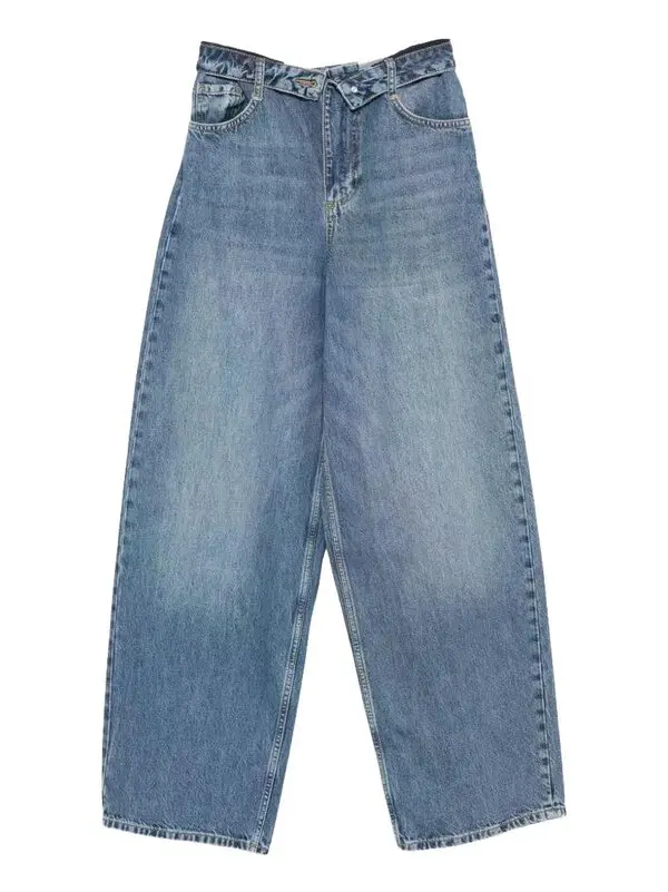 Liu Jo Button Baggy Jeans - Blue