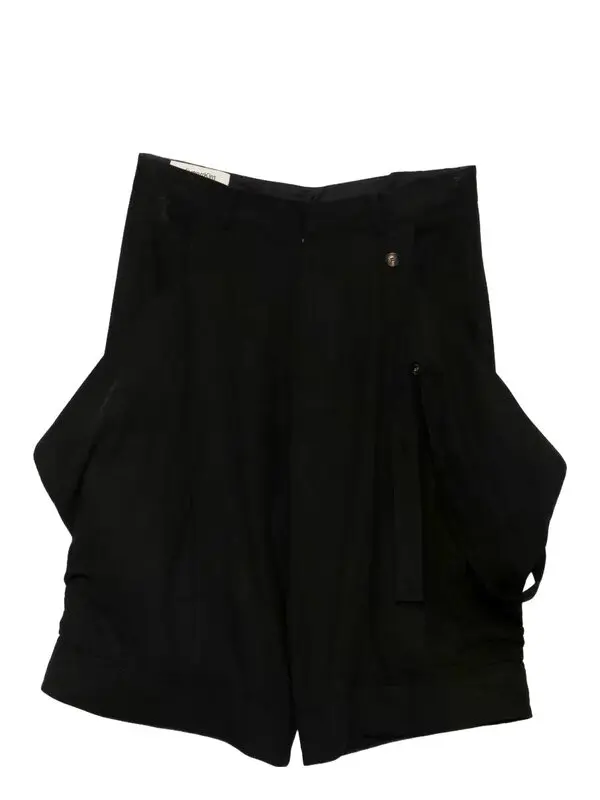 JIYONGKIM Draped Wide-leg Trousers - Black