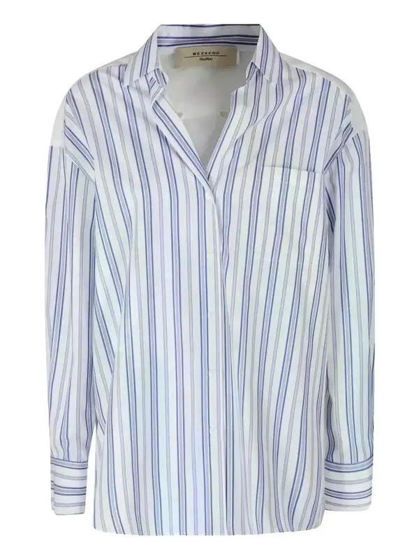 Max Mara Broderie-anglaise Striped Shirt - White