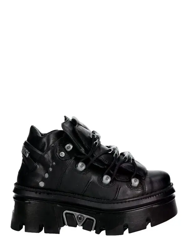 NEW ROCK Embellished Platform Sneakers - Black