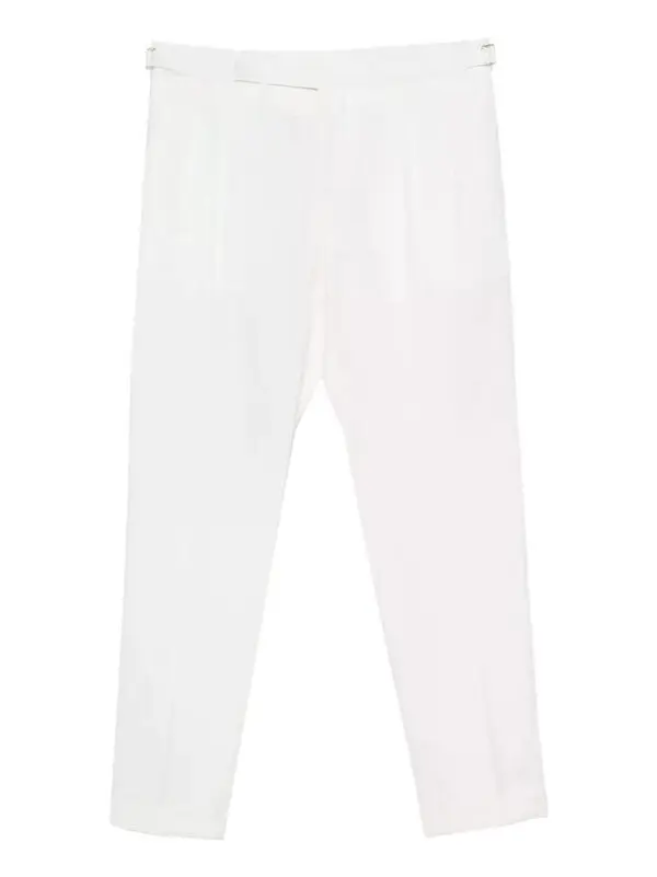BRIGLIA 1949 Pleated Side-adjuster Trousers - White